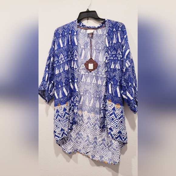 Knox Rose | Tops | Knox Rose Surfs Up Kimono Ml Mixed Print Open Front ...